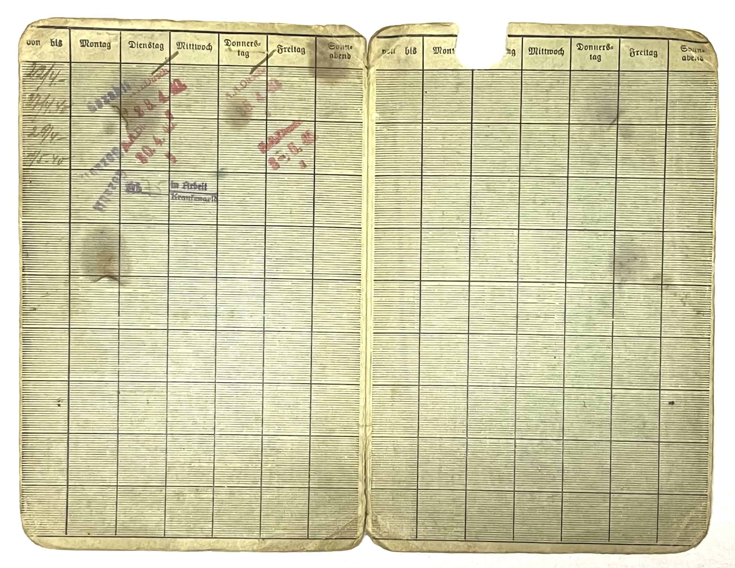 German WW2 Registration Cards 1939 - 1940 entries - Enemy Militaria