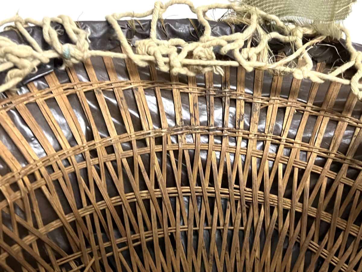 Viet Cong Main Force Reed Helmet with Cover & Net - Enemy Militaria