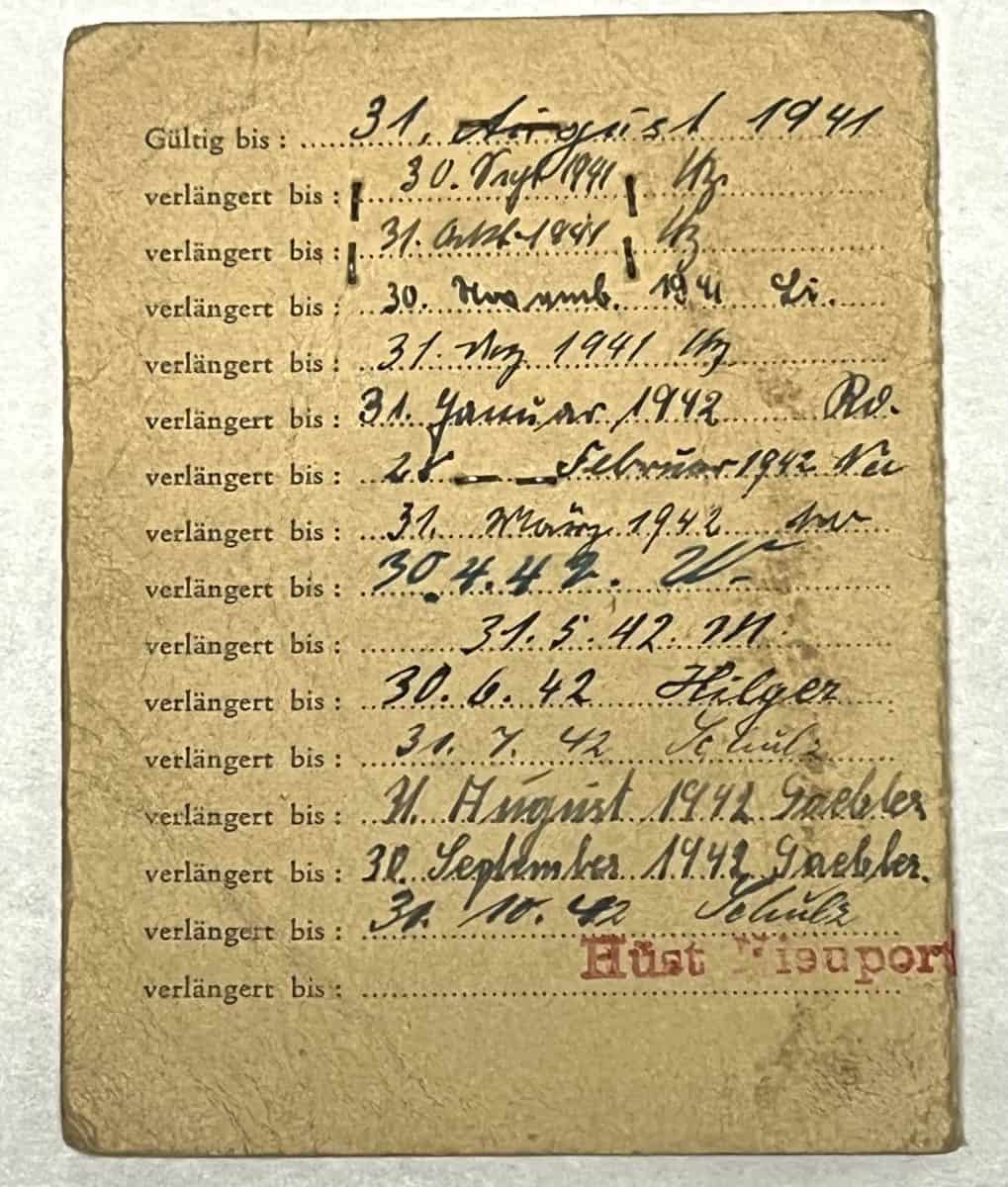 German WW2 Fishing License Issued in 1941 - Enemy Militaria