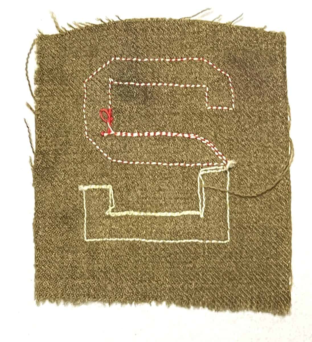US WW1 2nd Army Wool Patch Two Piece - Enemy Militaria