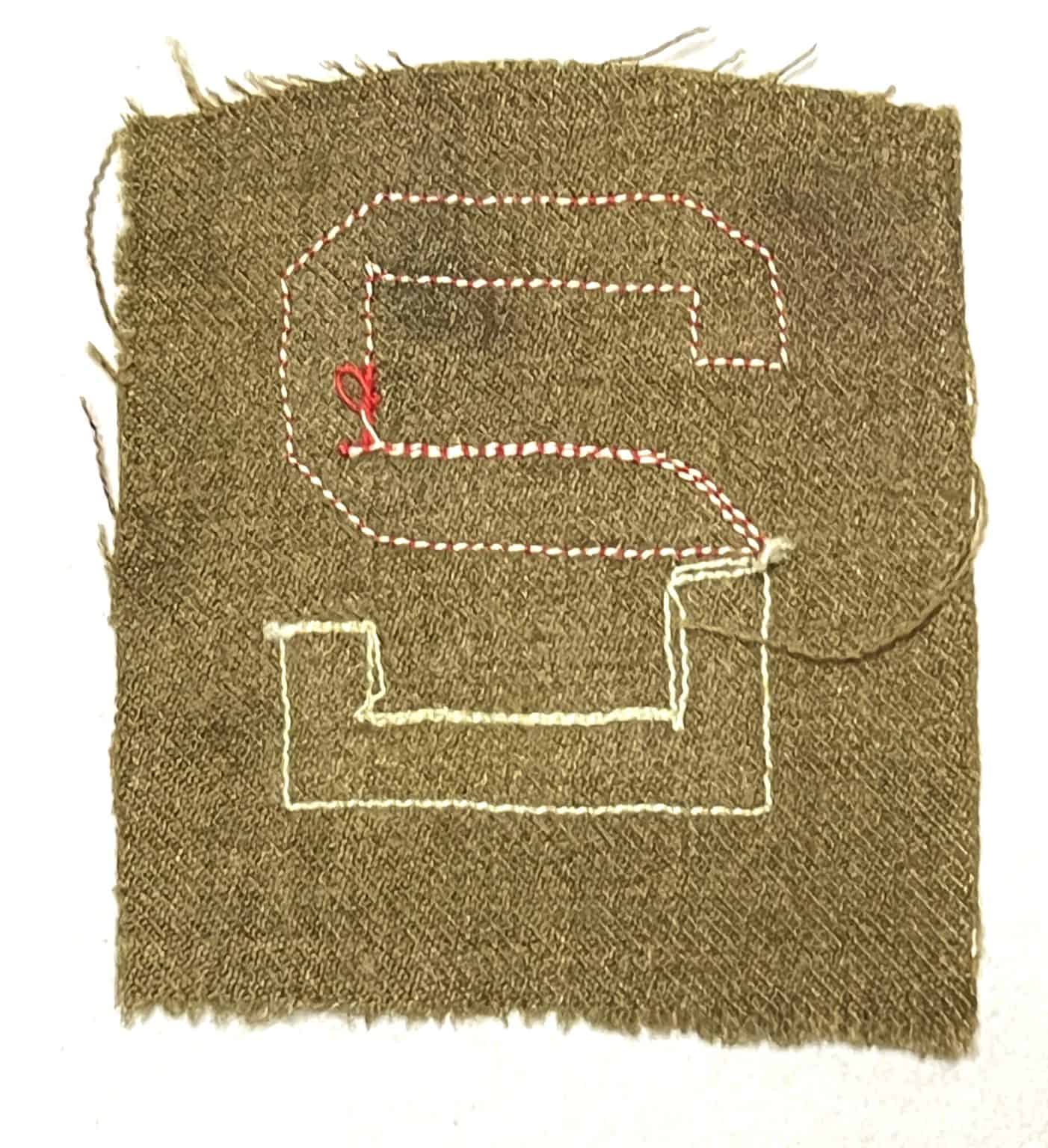 US WW1 2nd Army Wool Patch Two Piece - Enemy Militaria