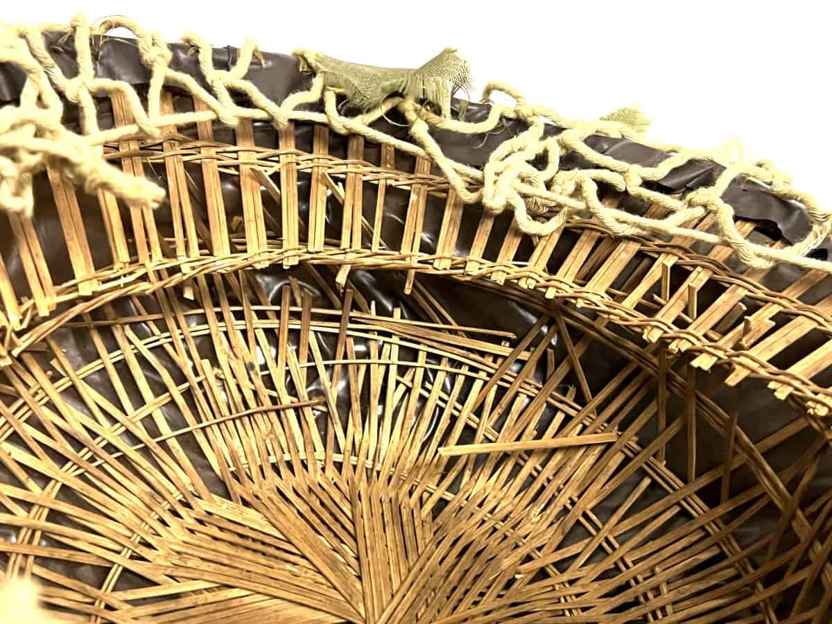 Viet Cong Main Force Reed Helmet with Cover & Net - Enemy Militaria