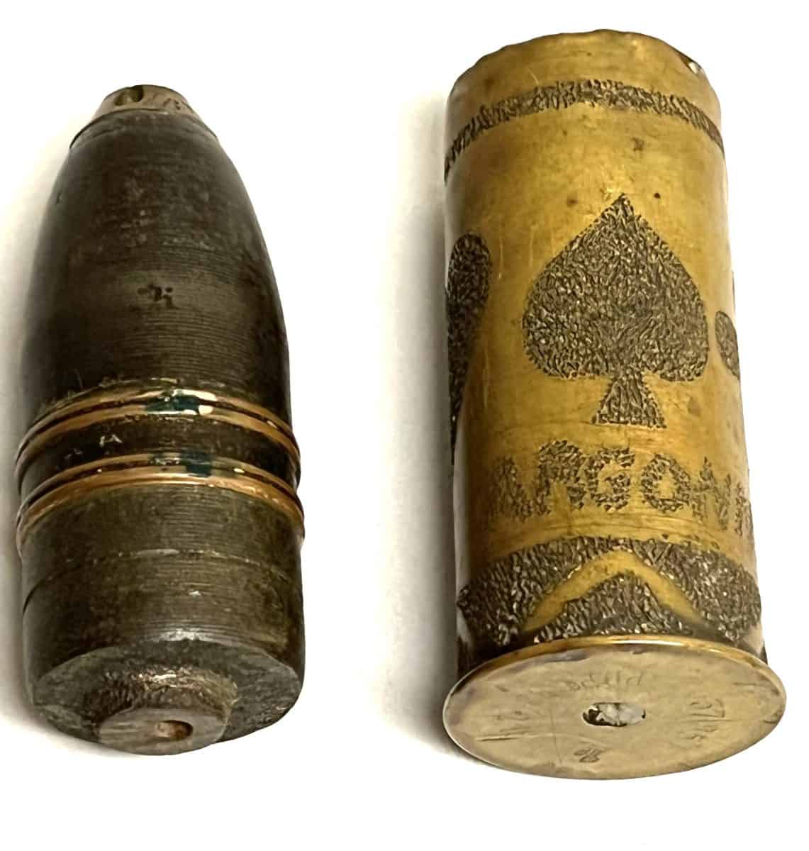 WW1 German 3.7cm INERT Round captured in Argonne Battle - Enemy Militaria