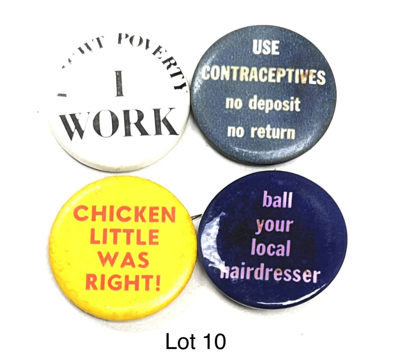 Vietnam US Protest Counterculture Buttons Lot 10 - Enemy Militaria