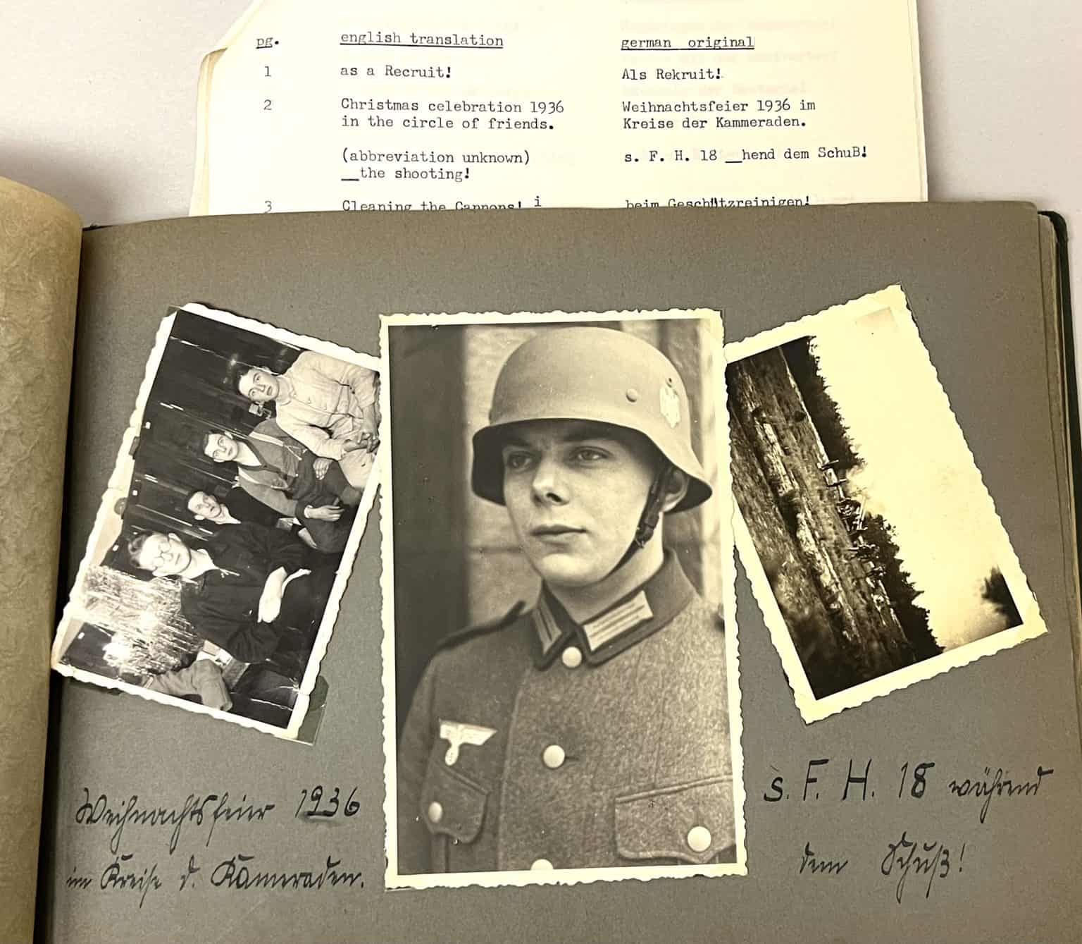 WW2 German 54th Artillery Regiment Photo Album TRANSLATED - Enemy Militaria