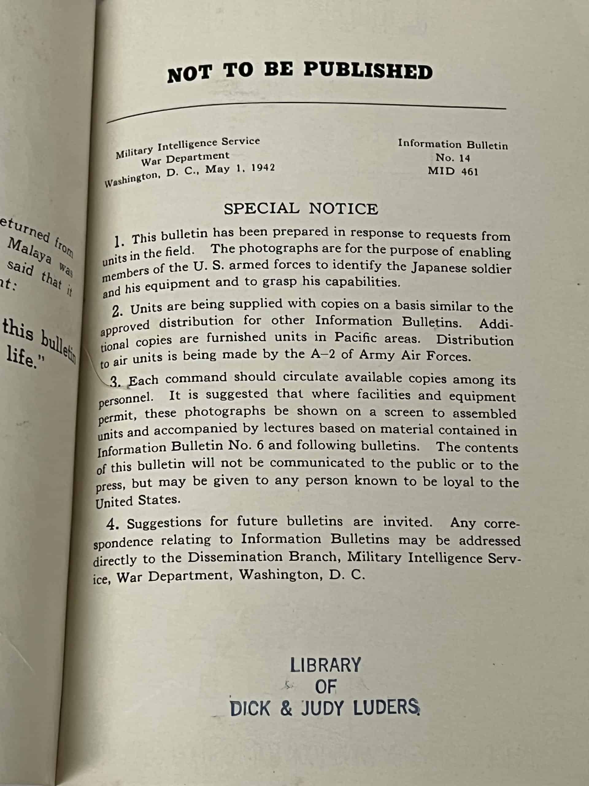 WW2 US Intelligence Manual 1942 on Japanese Ground & Air Forces - Enemy ...