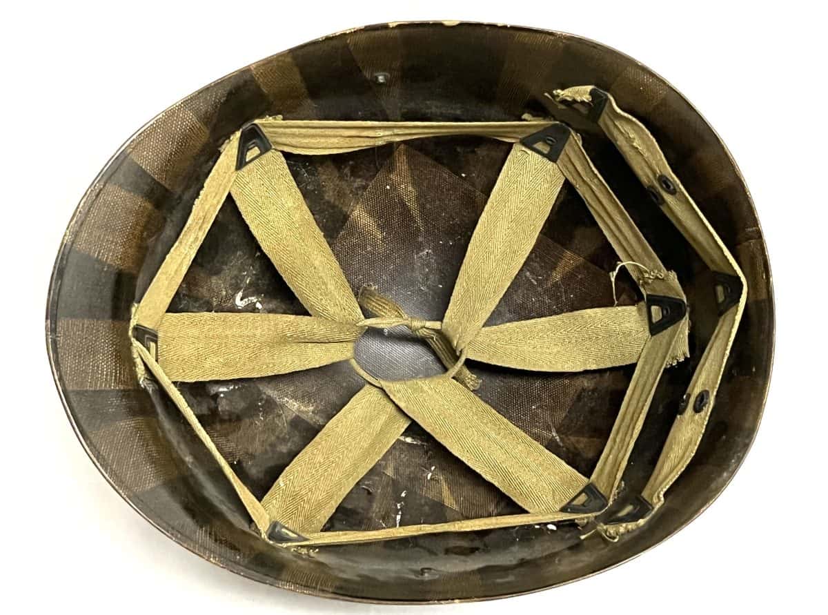 WW2 US 6th Army Helmet Liner - Enemy Militaria
