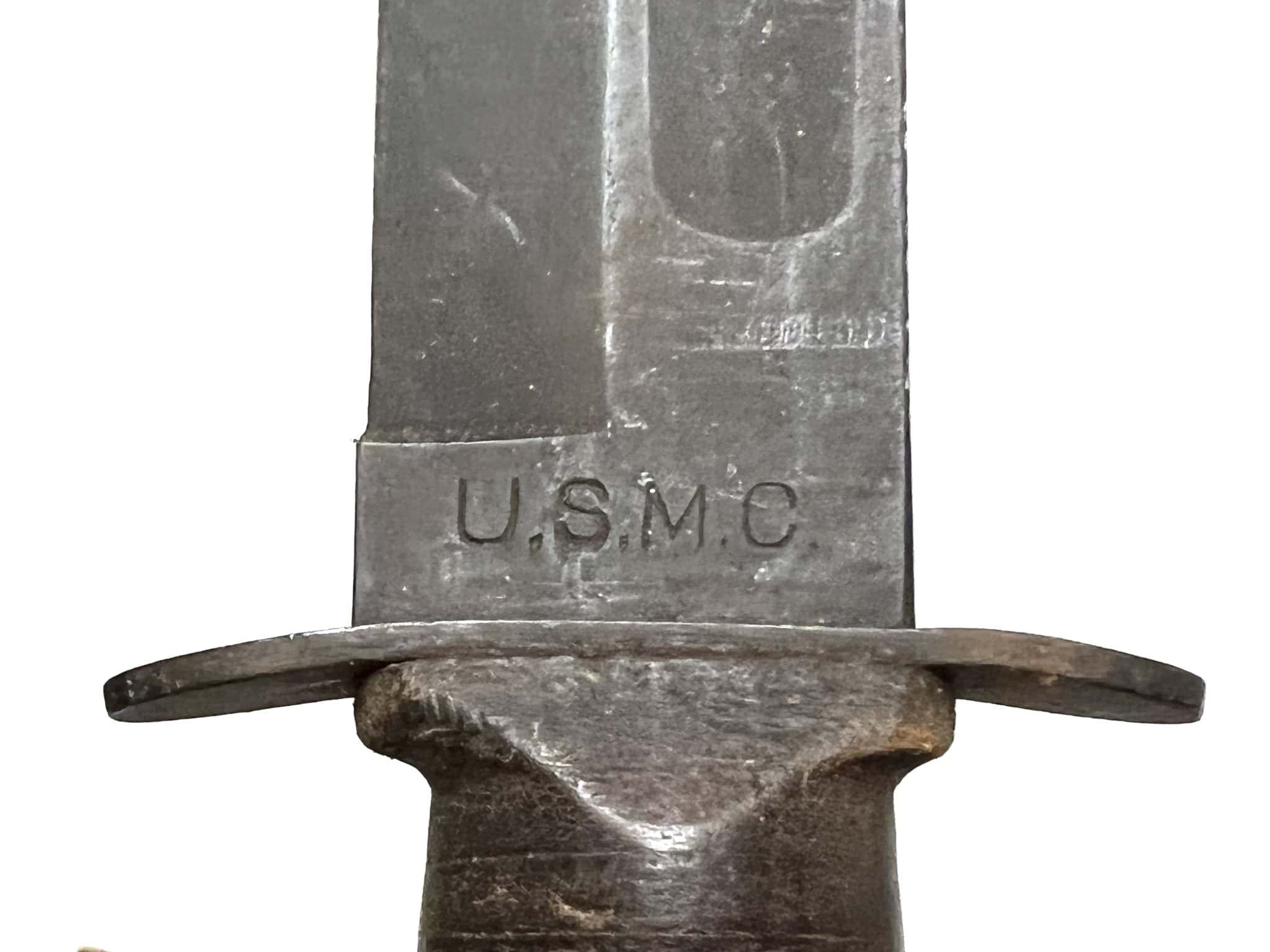 WW2 USMC KABAR Fighting Knife Camillus with Scabbard - Enemy Militaria