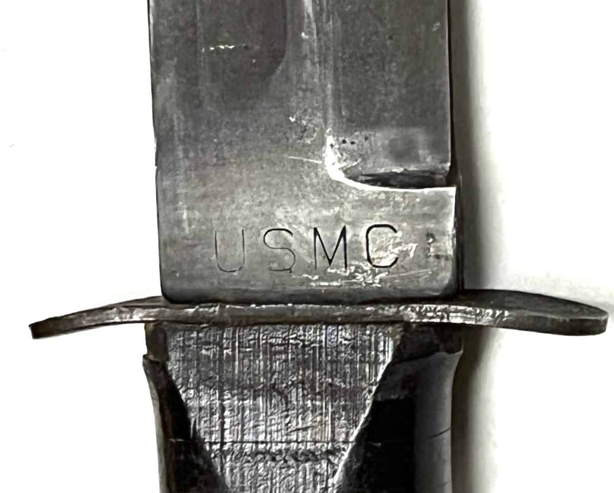 USMC WW2 KaBar Knife with Scabbard - Enemy Militaria