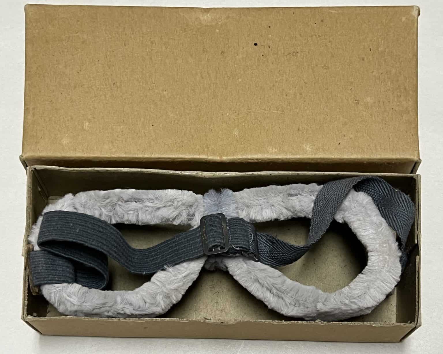 British WW2 Dispatch Rider & Driver Goggles in Box - Enemy Militaria