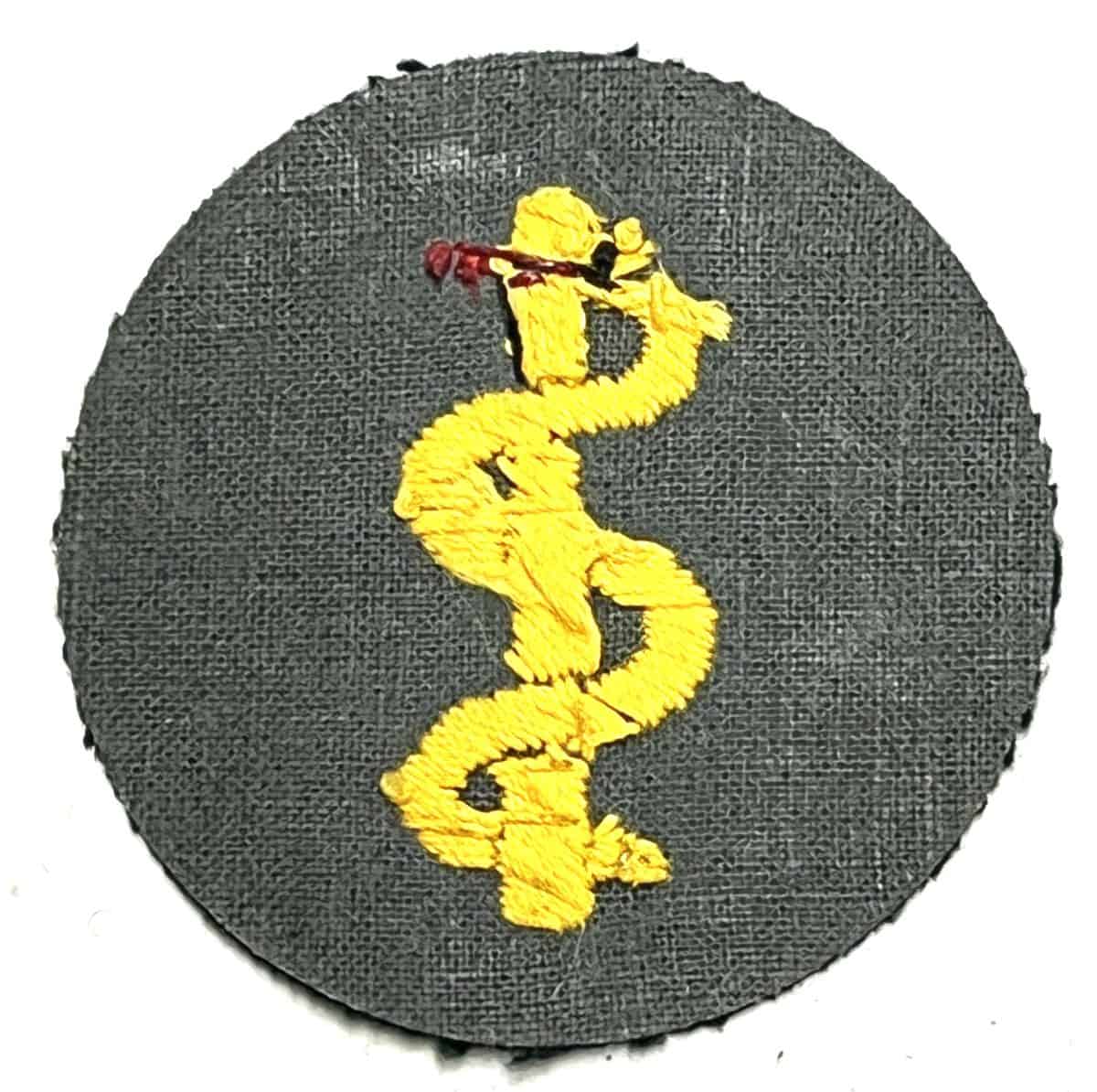 WW2 German Medical Personnel Patch Early Dark Green Wool - Enemy Militaria