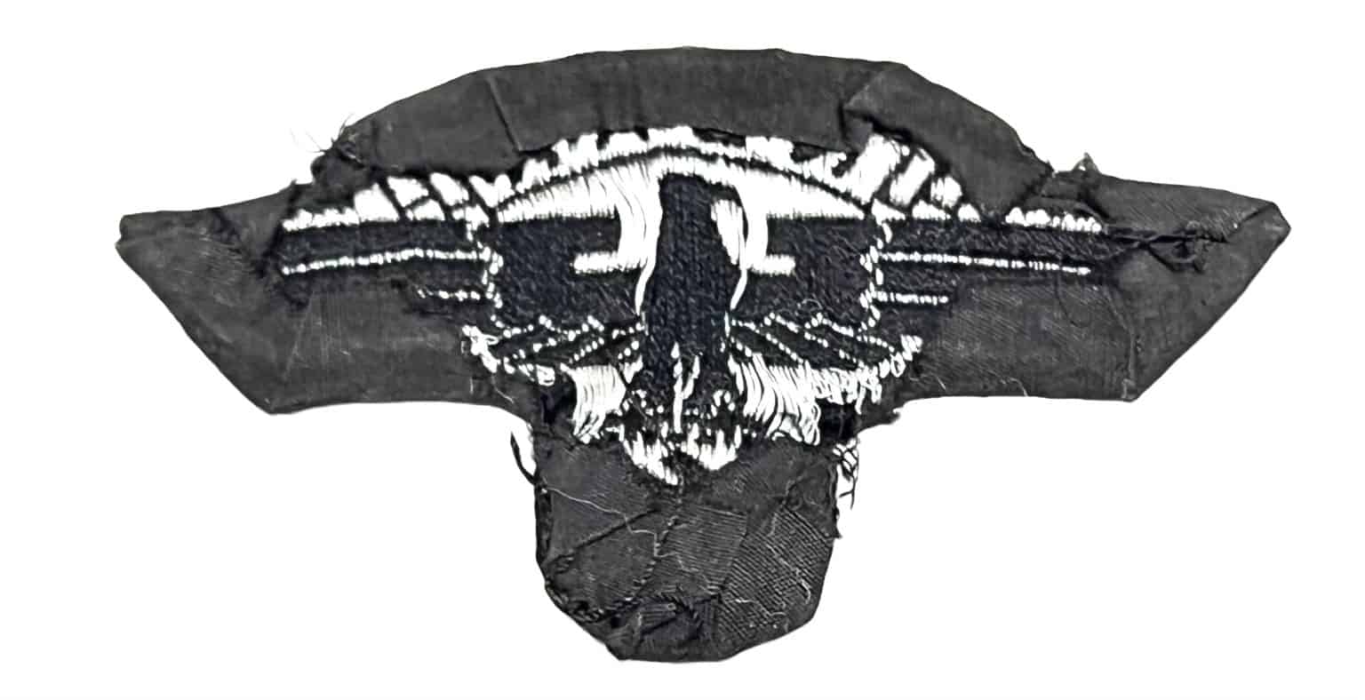 WW2 German NSKK Cap Badge in Bullion Embroidery - Enemy Militaria