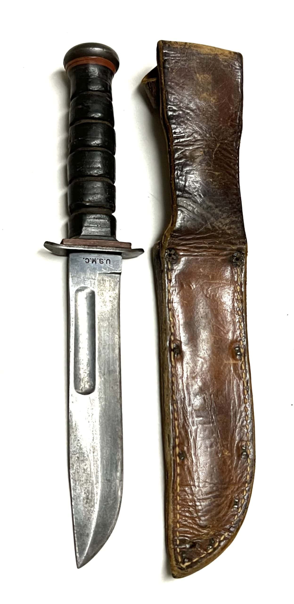 WW2 USMC Robeson Shuredge KARBAR type Fighting Knife Red Spacer - Enemy ...