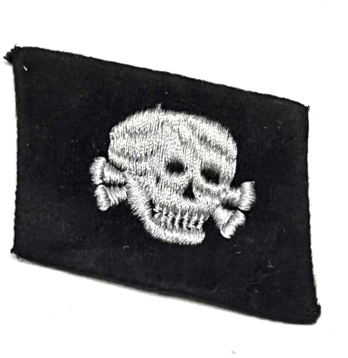WW2 German SS Death Heads Skull Collar Tab - Enemy Militaria