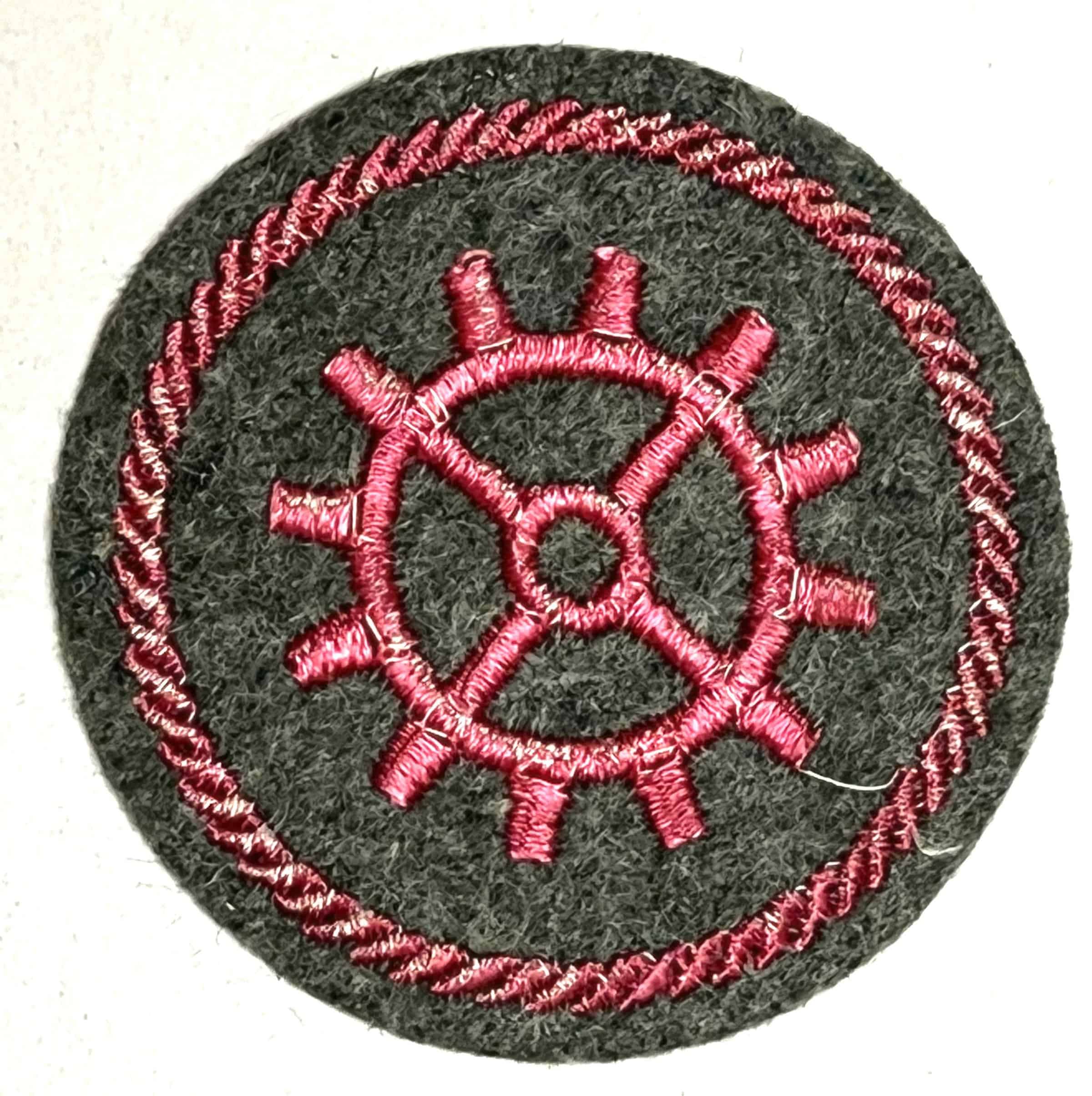 WW2 German 1st Class Motor - Armor Mechanic Patch - Enemy Militaria