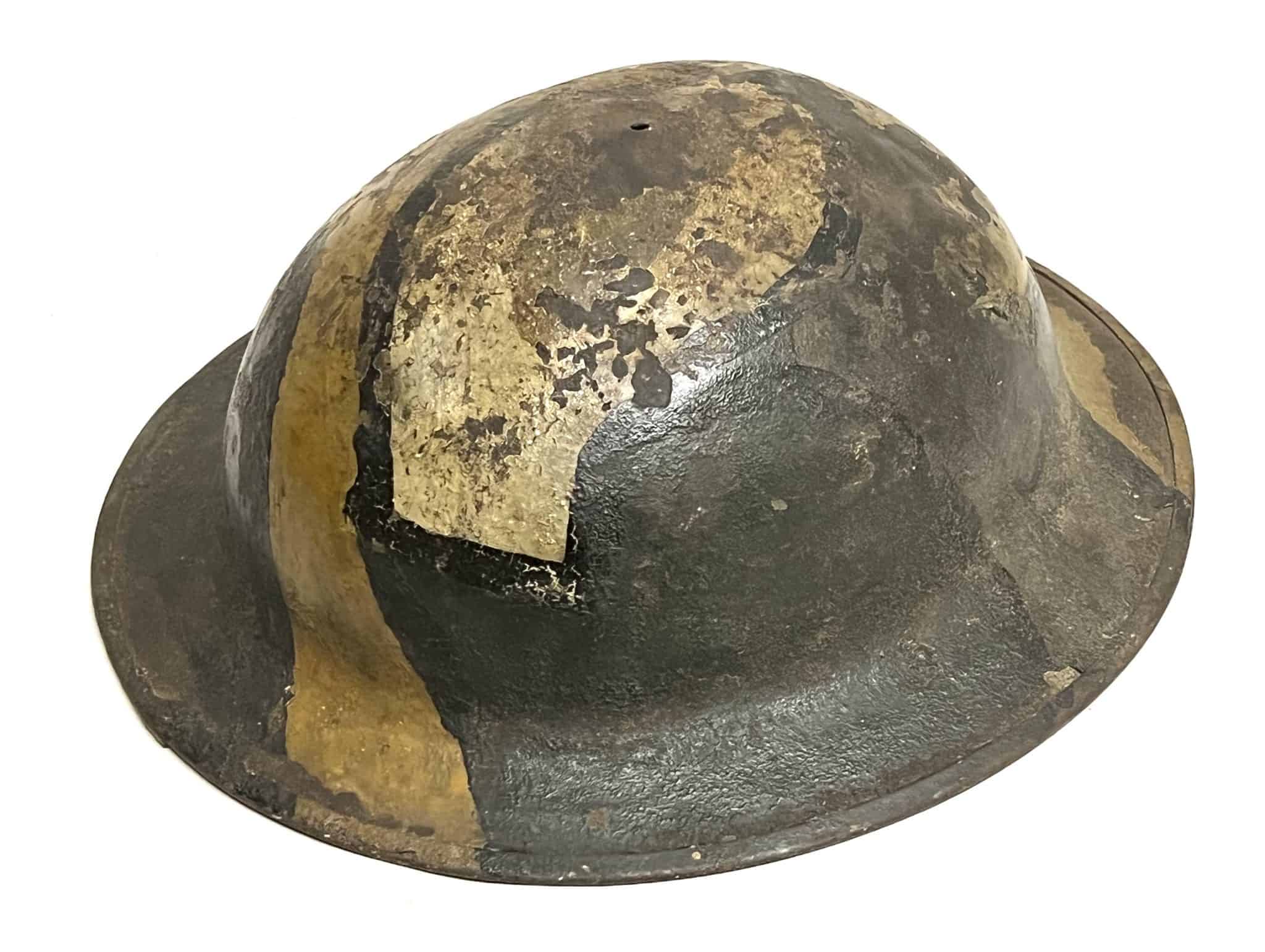 WW1 US Camouflage Painted Helmet - Enemy Militaria