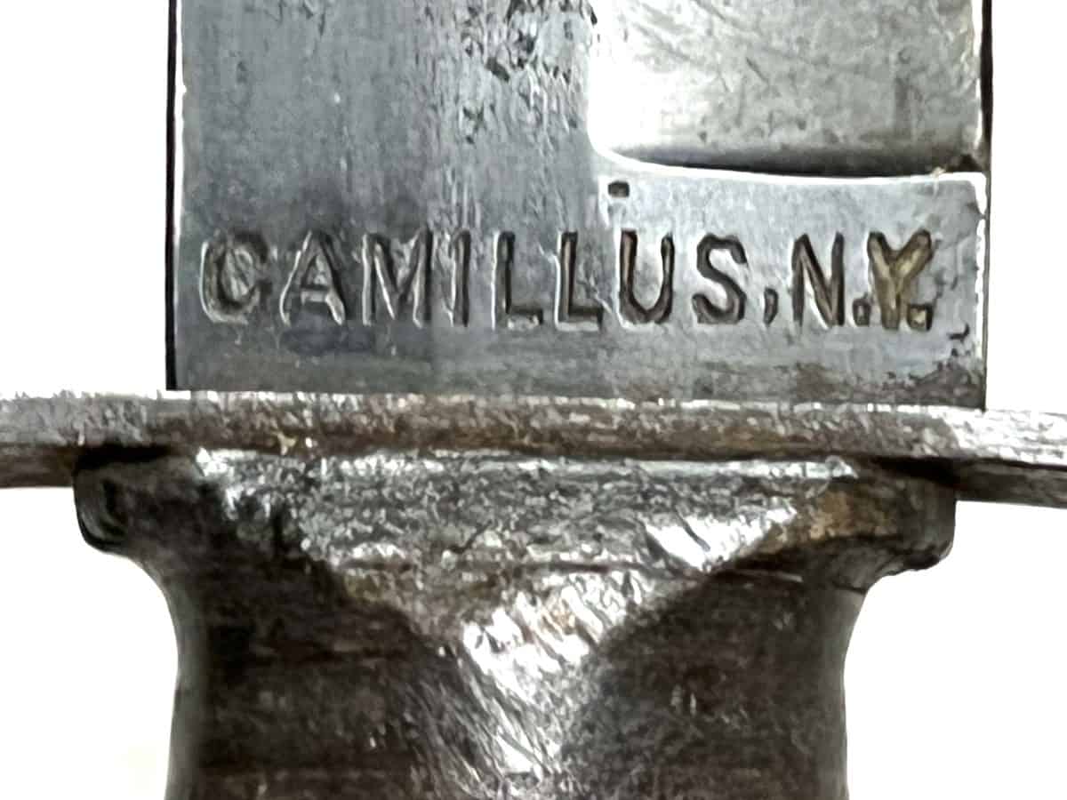 WW2 USMC KABAR Fighting Knife Blade Marked Camillus - Enemy Militaria