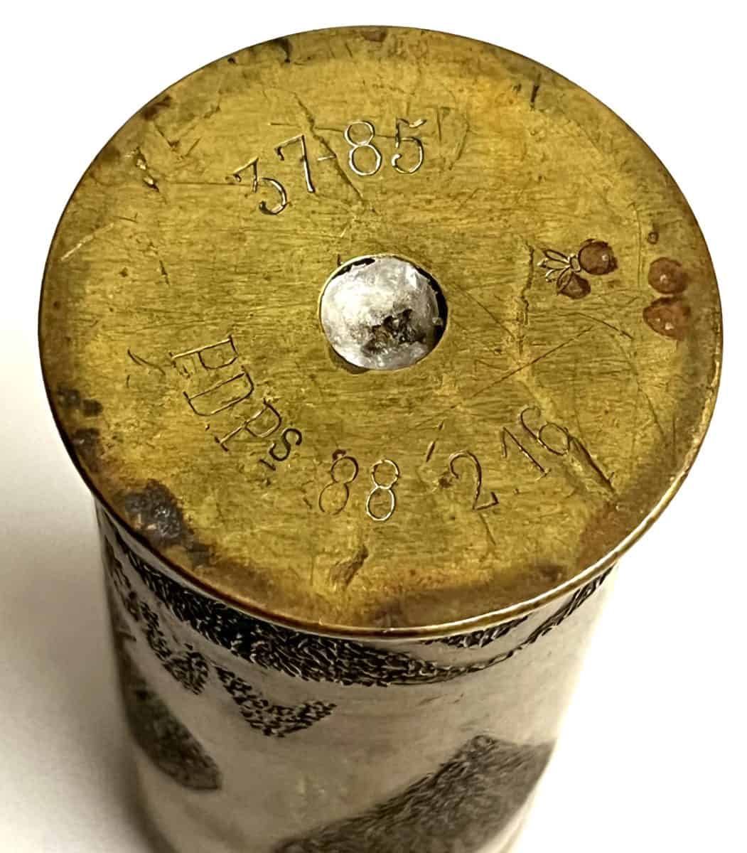WW1 German 3.7cm INERT Round captured in Argonne Battle - Enemy Militaria