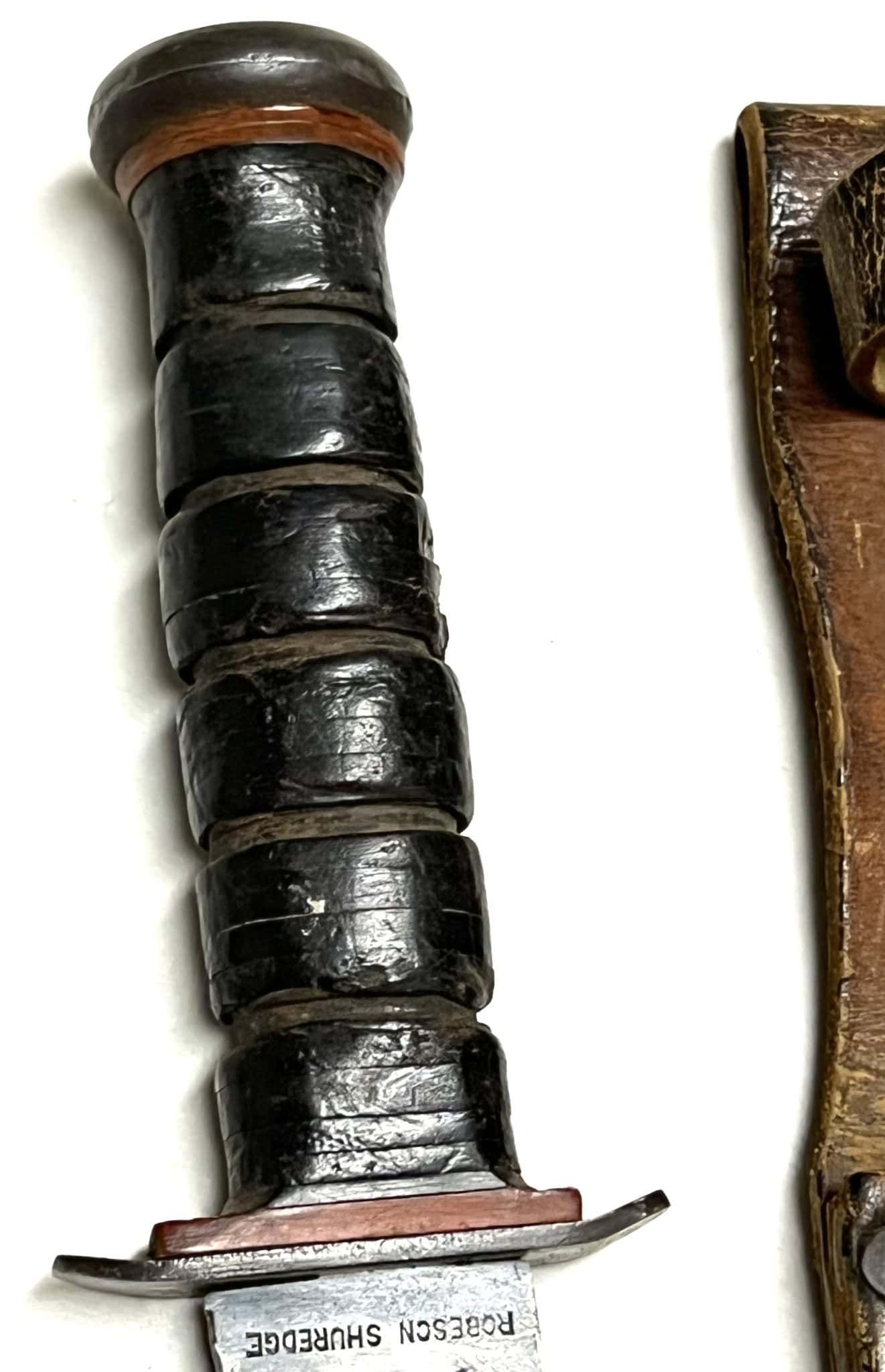 WW2 USMC Robeson Shuredge KARBAR type Fighting Knife Red Spacer - Enemy ...