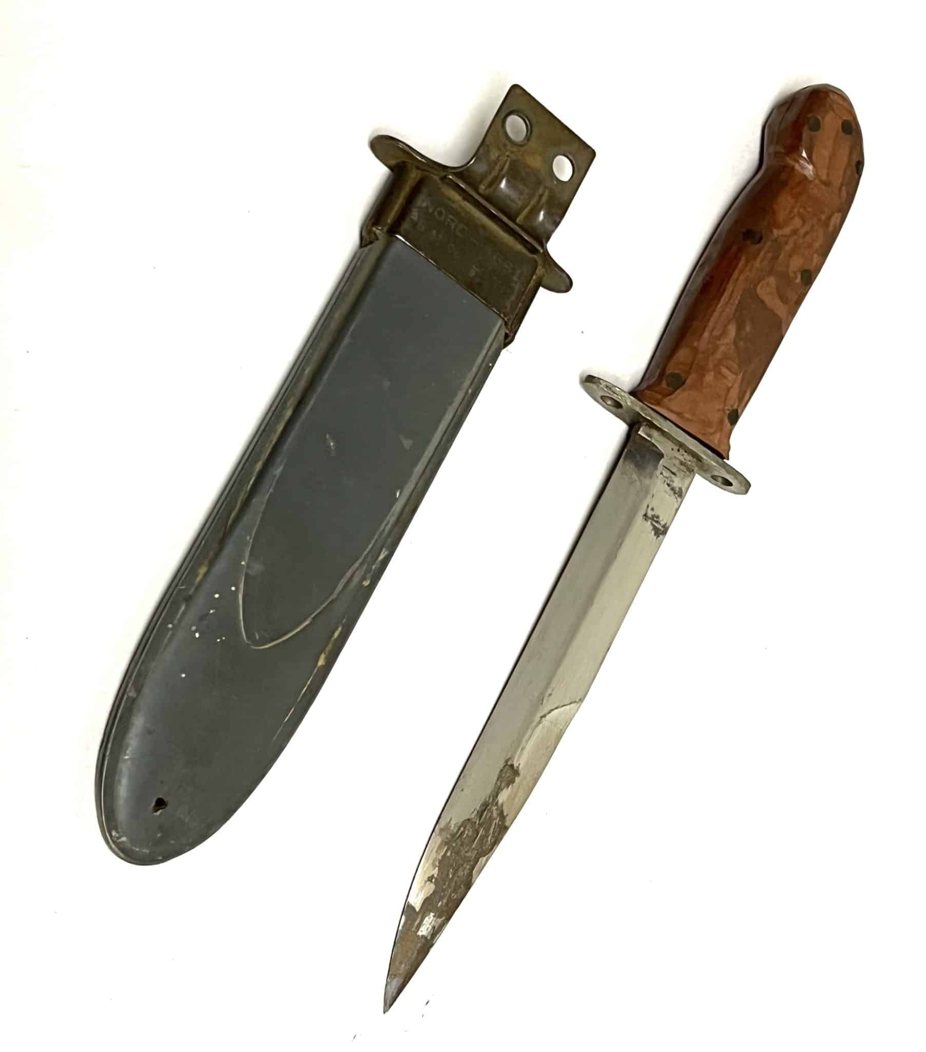 Viet Cong Jungle Made Fighting Knife Teak Handle with Captured USN ...