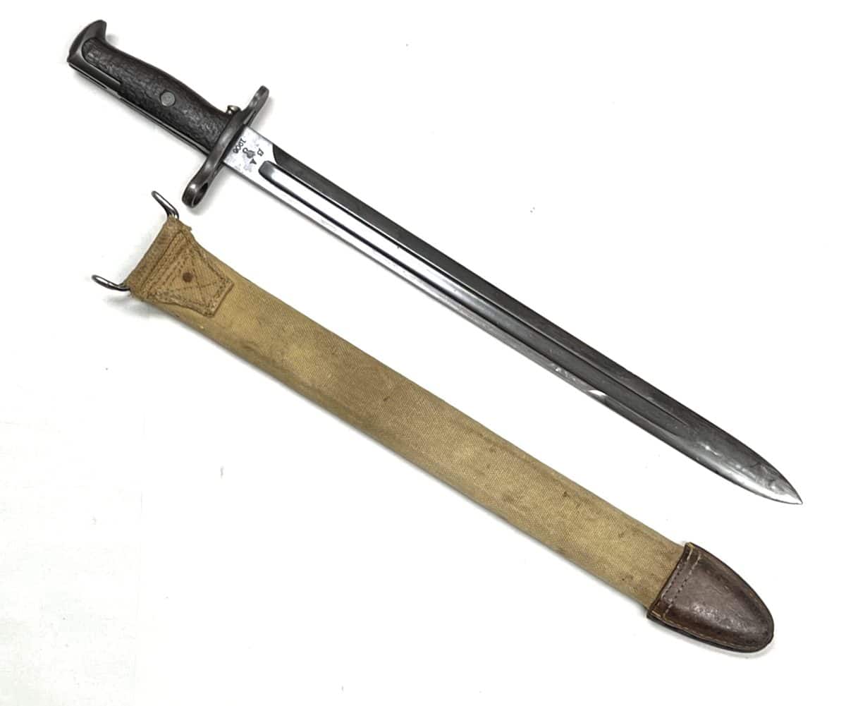 US Model 1905 Bayonet 1906 with Canvas Covered Scabbard - Enemy Militaria