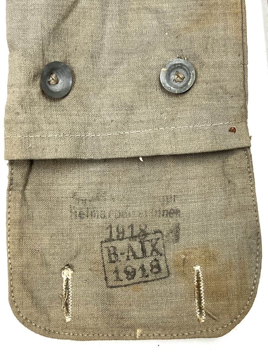 WW1 German Zeltbahn Shelter Half Poles, Pins, Rope & 1918 Carrying Bag ...