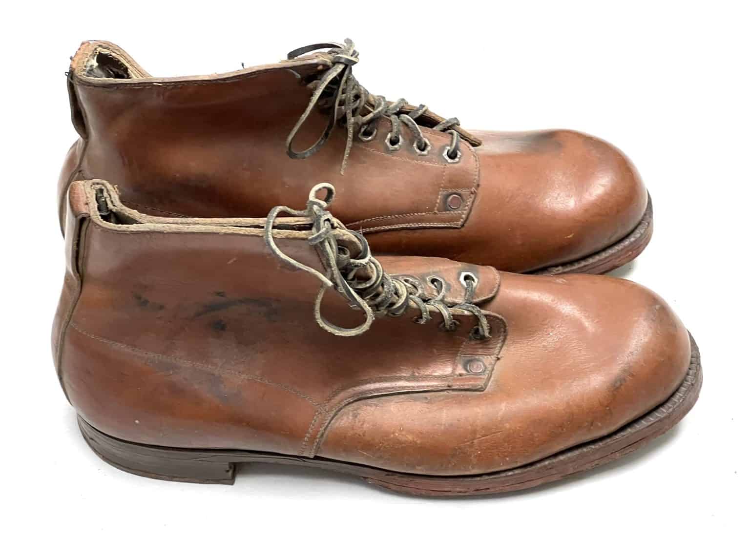 WW2 German Combat Shoes Brown Size 44 RBN Marked Excellent - Enemy ...