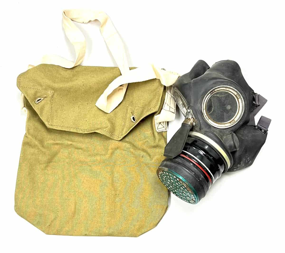 WW2 British Respirator Gas Mask with Bag - Enemy Militaria