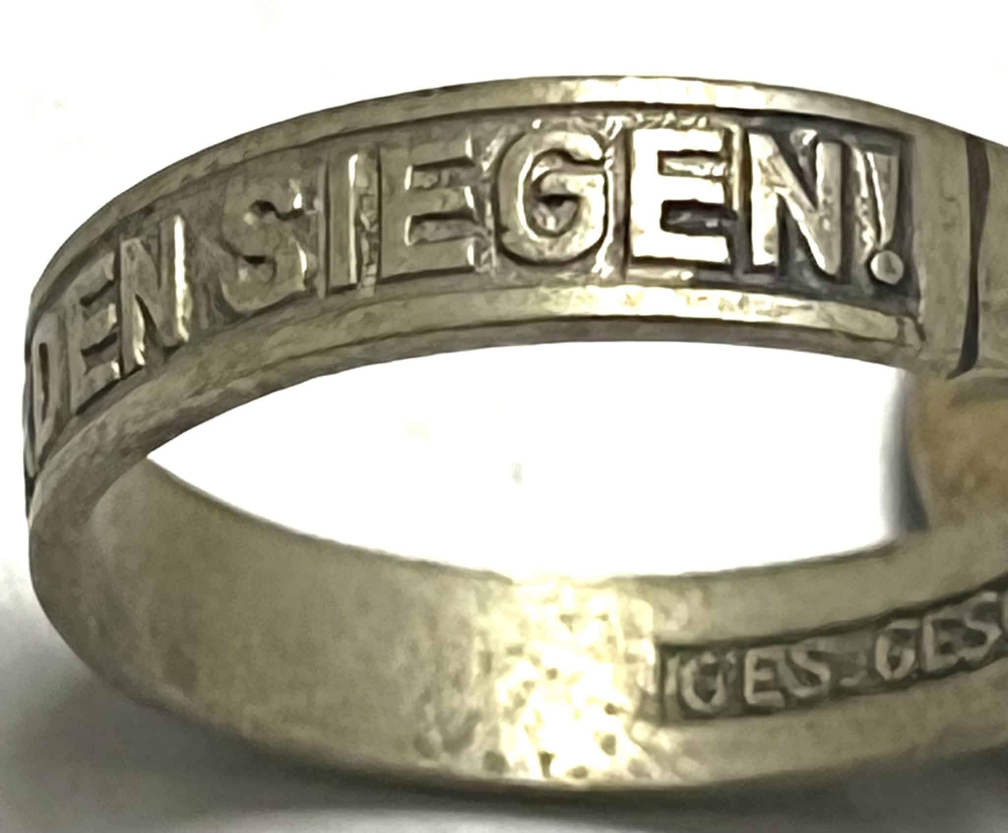 WW2 German Soldier's Patriotic Ring WE MUST AND WE WILL WIN - Enemy ...