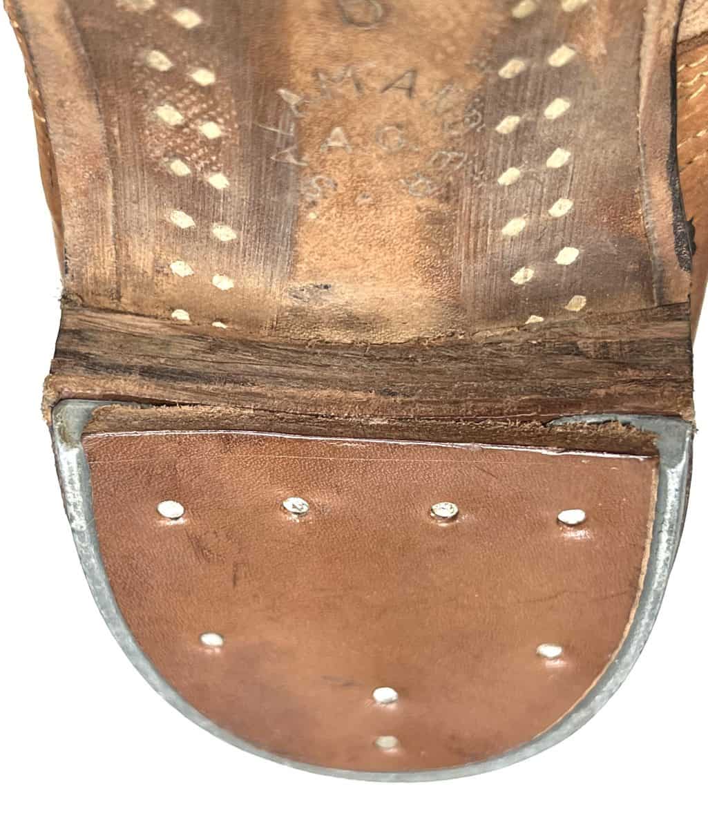 WW2 German Enlisted Combat Shoes Brown Unissued Marked - Enemy Militaria