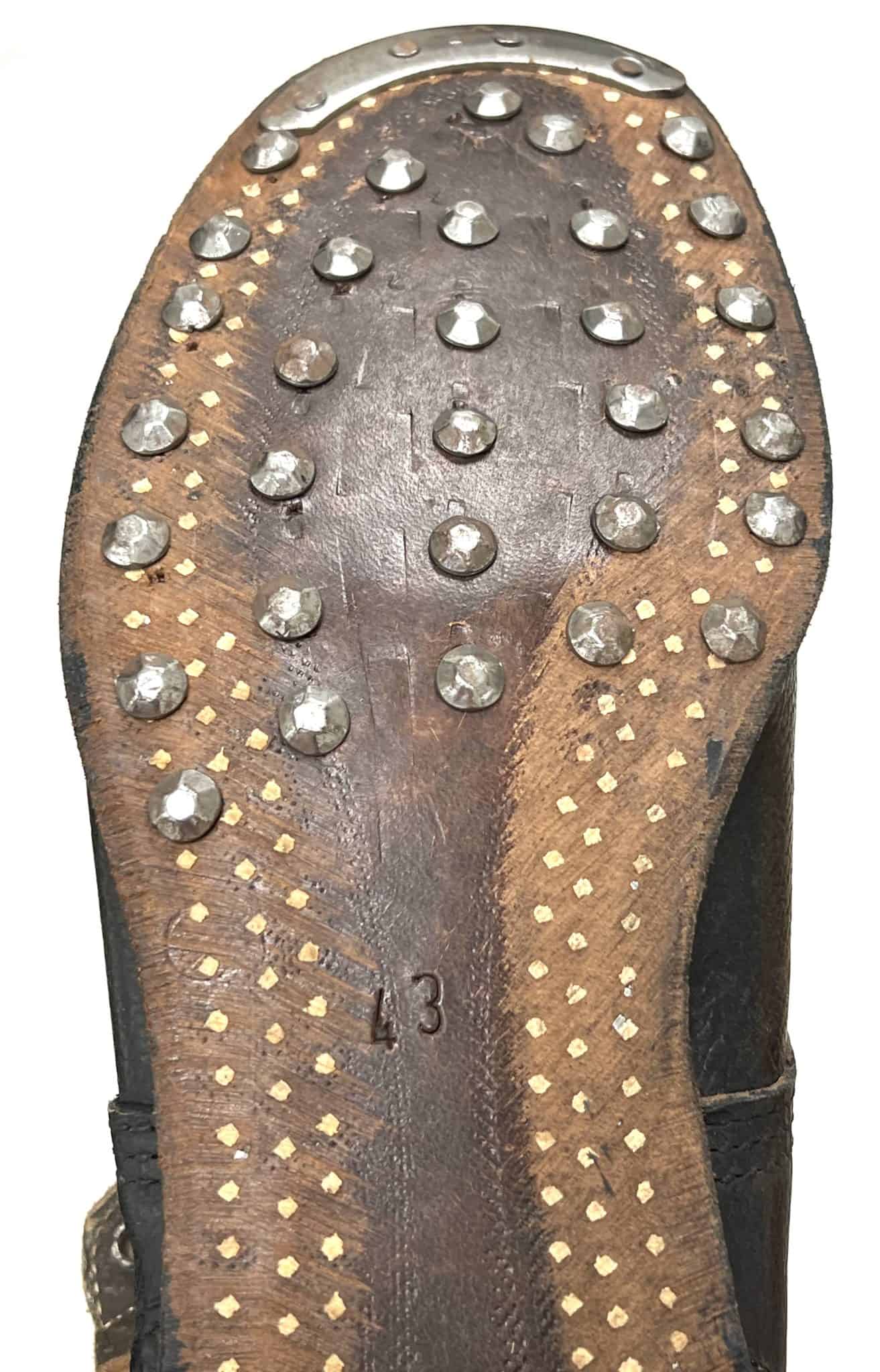 WW2 German Enlisted Combat Shoes with Hobnails Size 43 Unissued - Enemy ...
