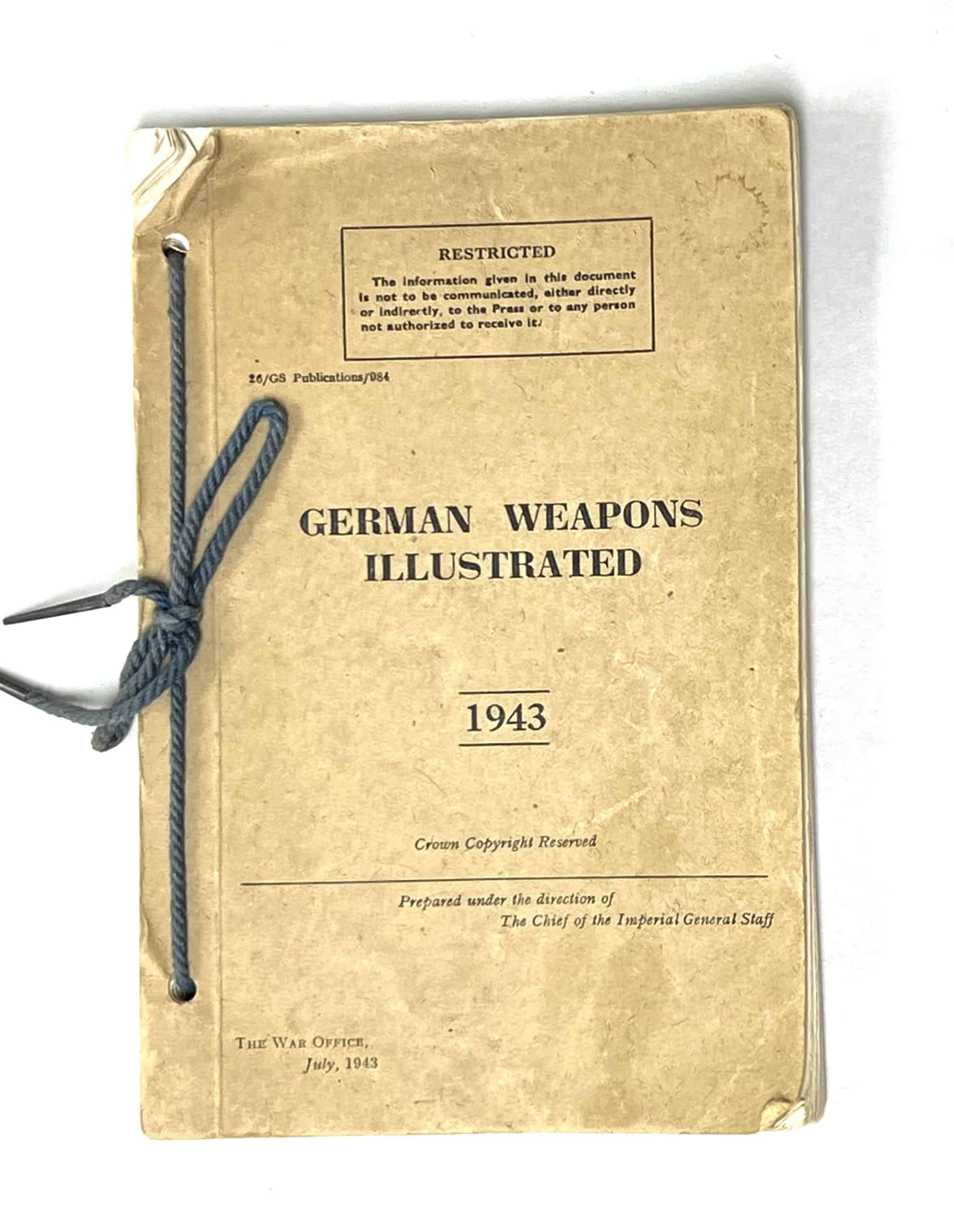WW2 US Army Manual 1943 - German Weapons Illustrated - Enemy Militaria