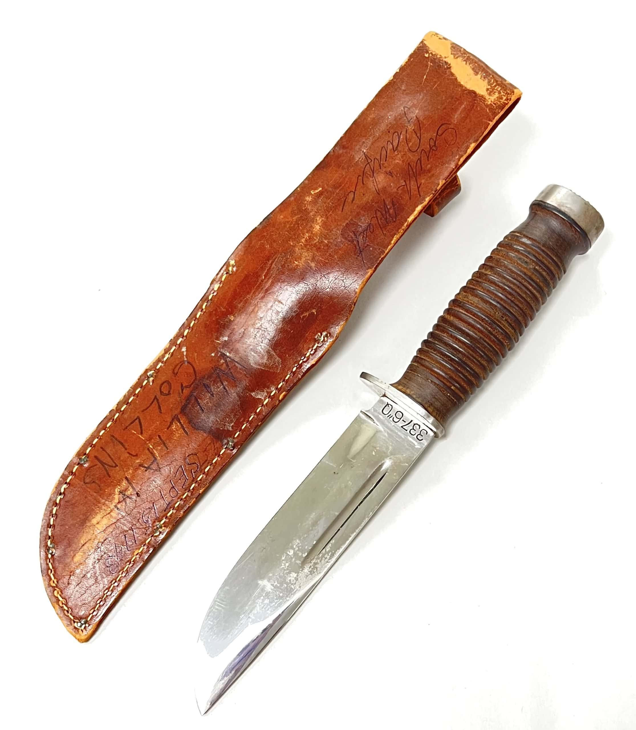WW2 US Case XX Fighting Knife Named PTO - Enemy Militaria