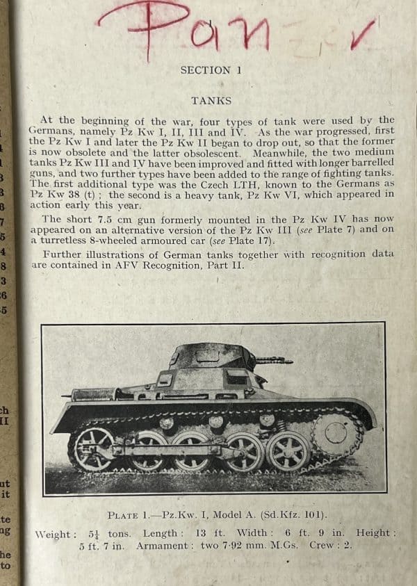 WW2 US Army Manual 1943 - German Weapons Illustrated - Enemy Militaria