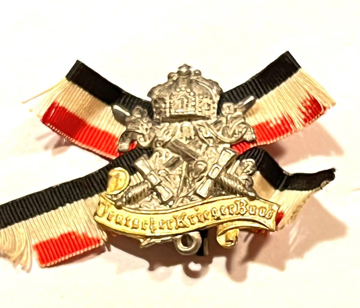 WW2 German Tinnie for Deutcher Kreigerbund Veteran of WW1 Organizaiton ...