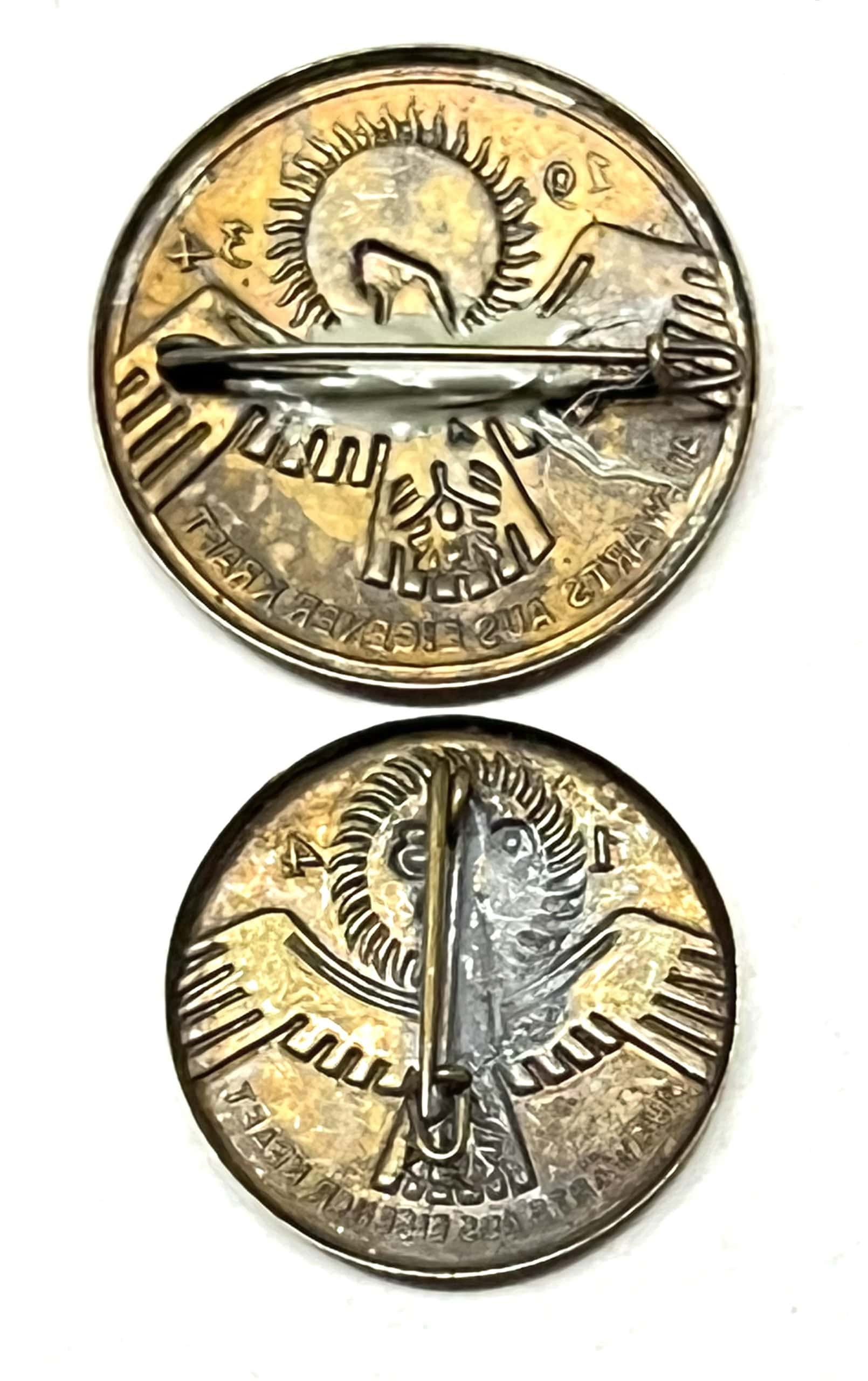 WW2 German NSDAP Tinnies 1934 "Up Under Their Own Power" - Enemy Militaria
