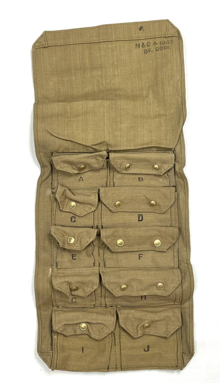 WW2 British Pattern 37 Large Ten Pocket Tool Roll Unissued 1943 - Enemy ...
