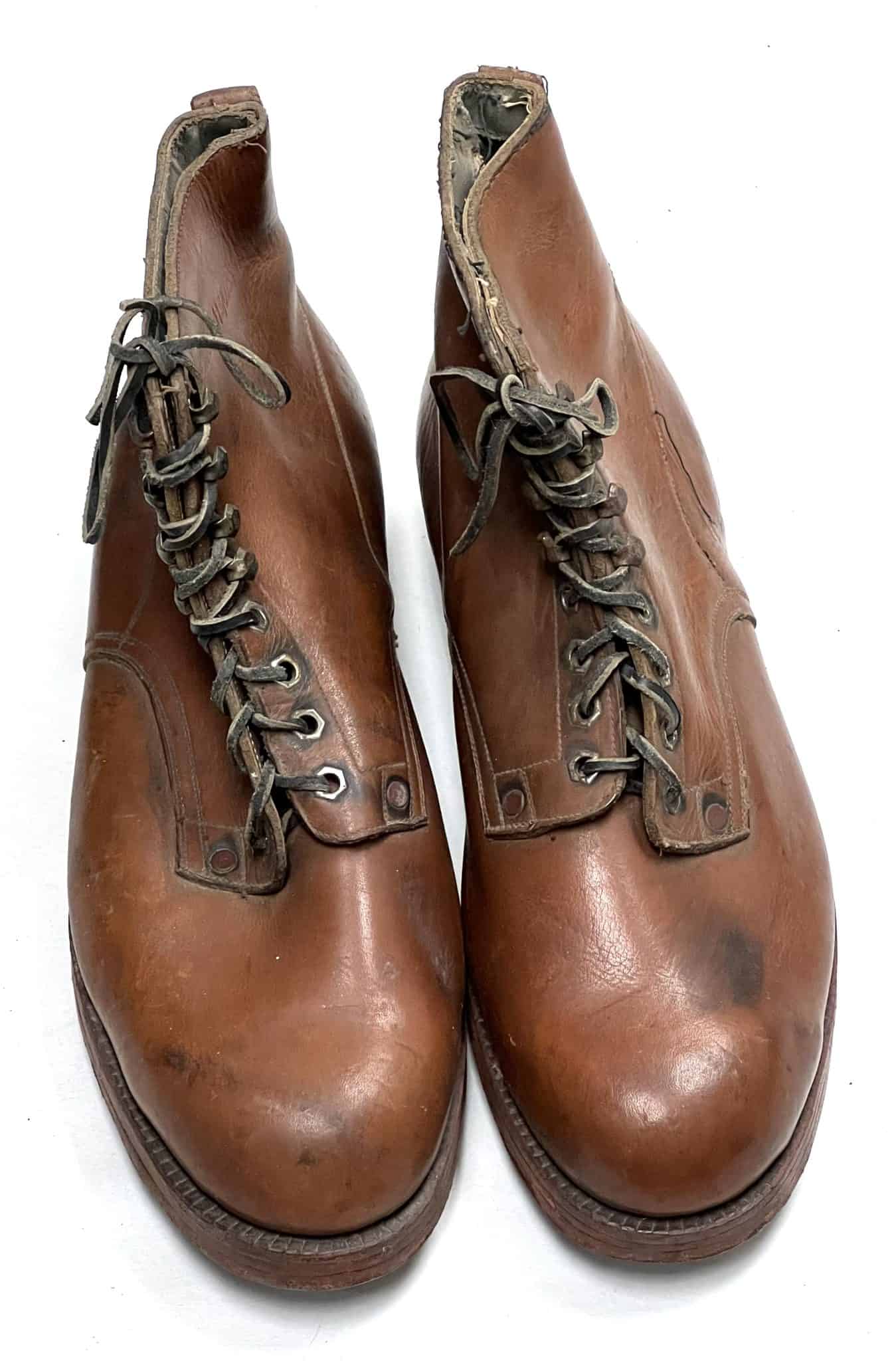 WW2 German Combat Shoes Brown Size 44 RBN Marked Excellent - Enemy ...