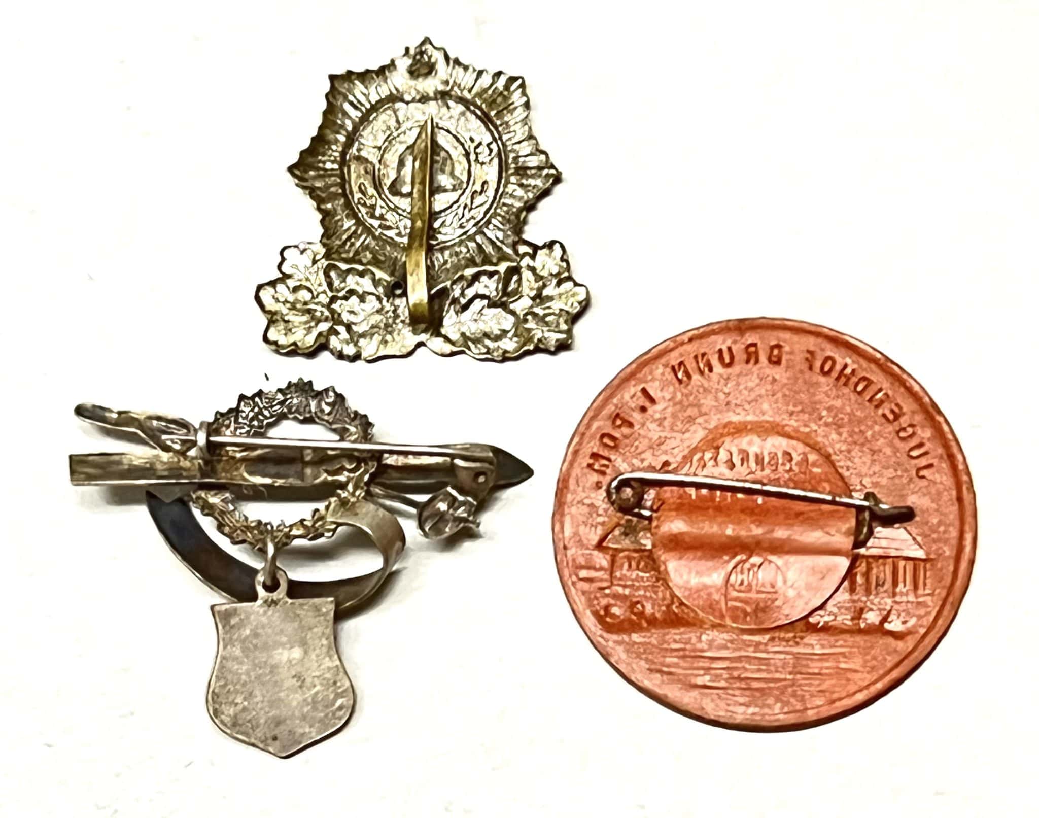 WW2 German Tinnies Veteran City and Orange Disk - Enemy Militaria