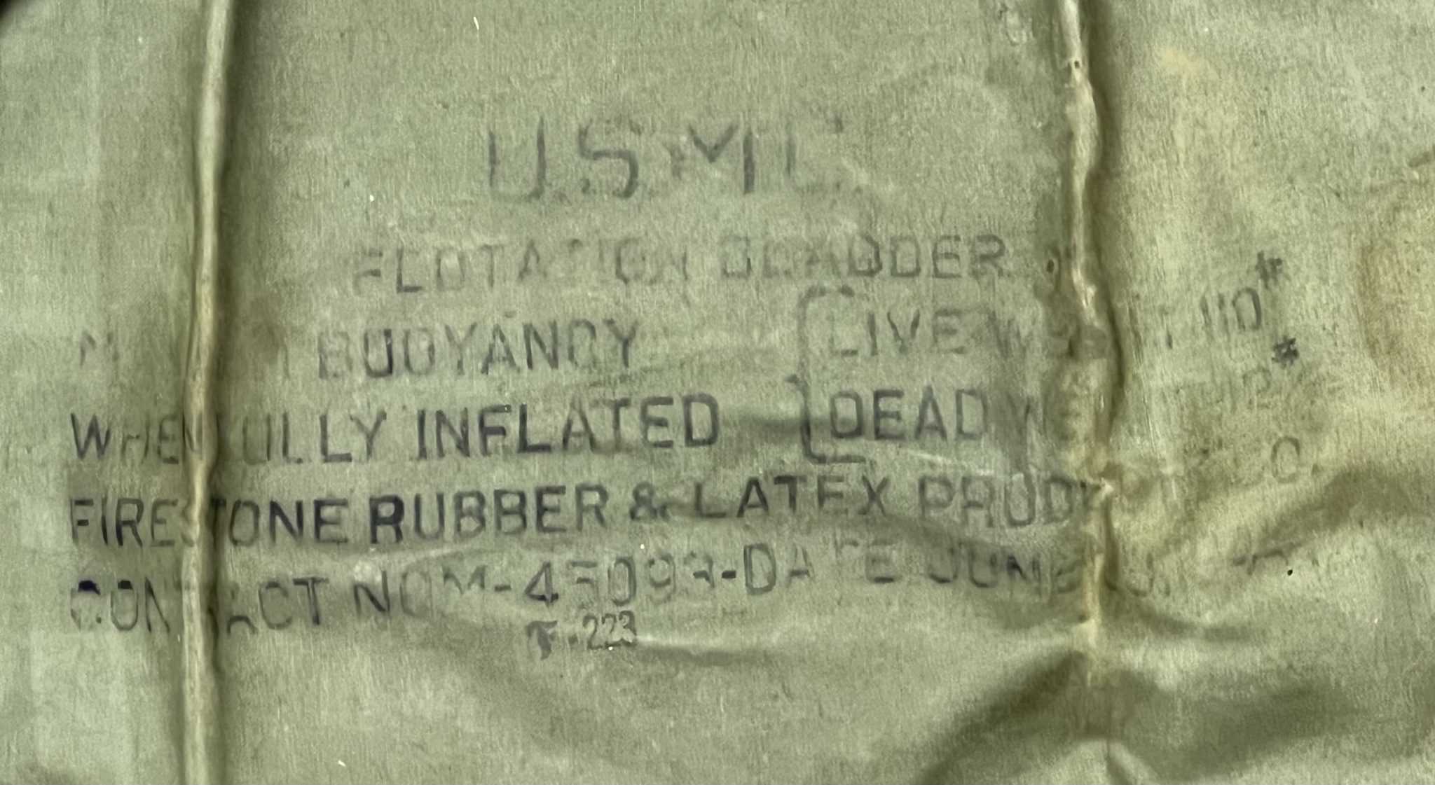 WW2 USMC Amphibious Assault Flotation Bladder June 1944 - Enemy Militaria