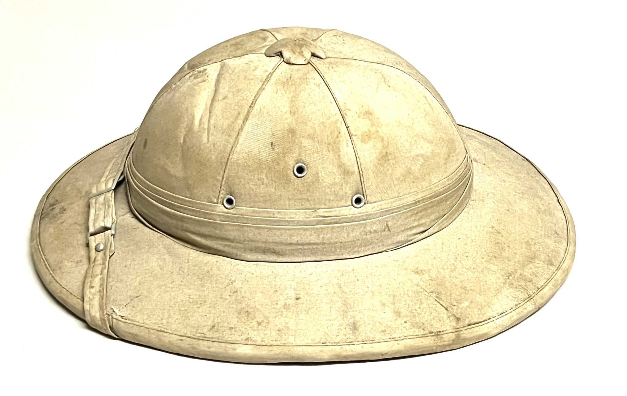 Viet Minh Pith Helmet - Named to H. THINH - Enemy Militaria