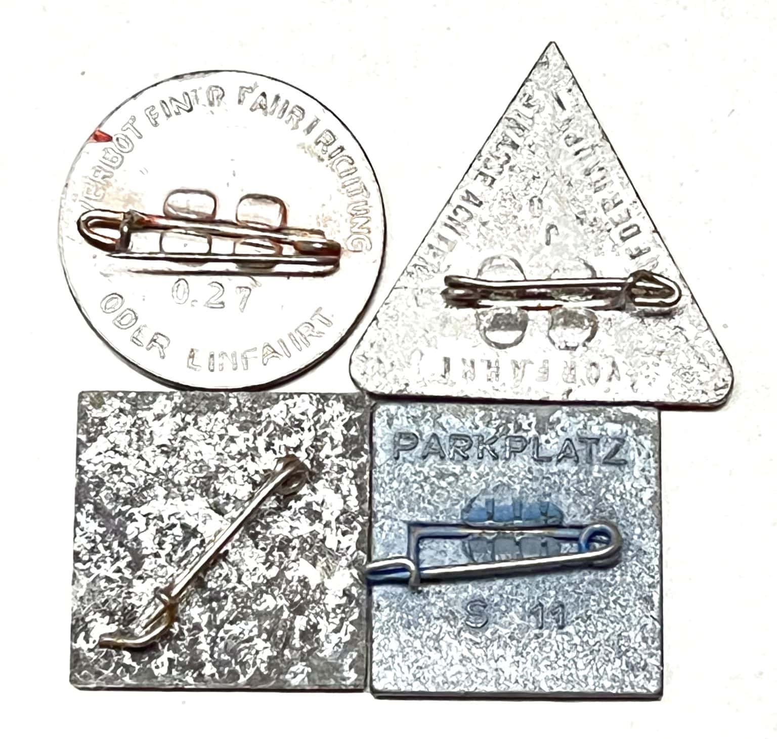 WW2 German Tinnies Roadsigns Lot of 4 - Enemy Militaria