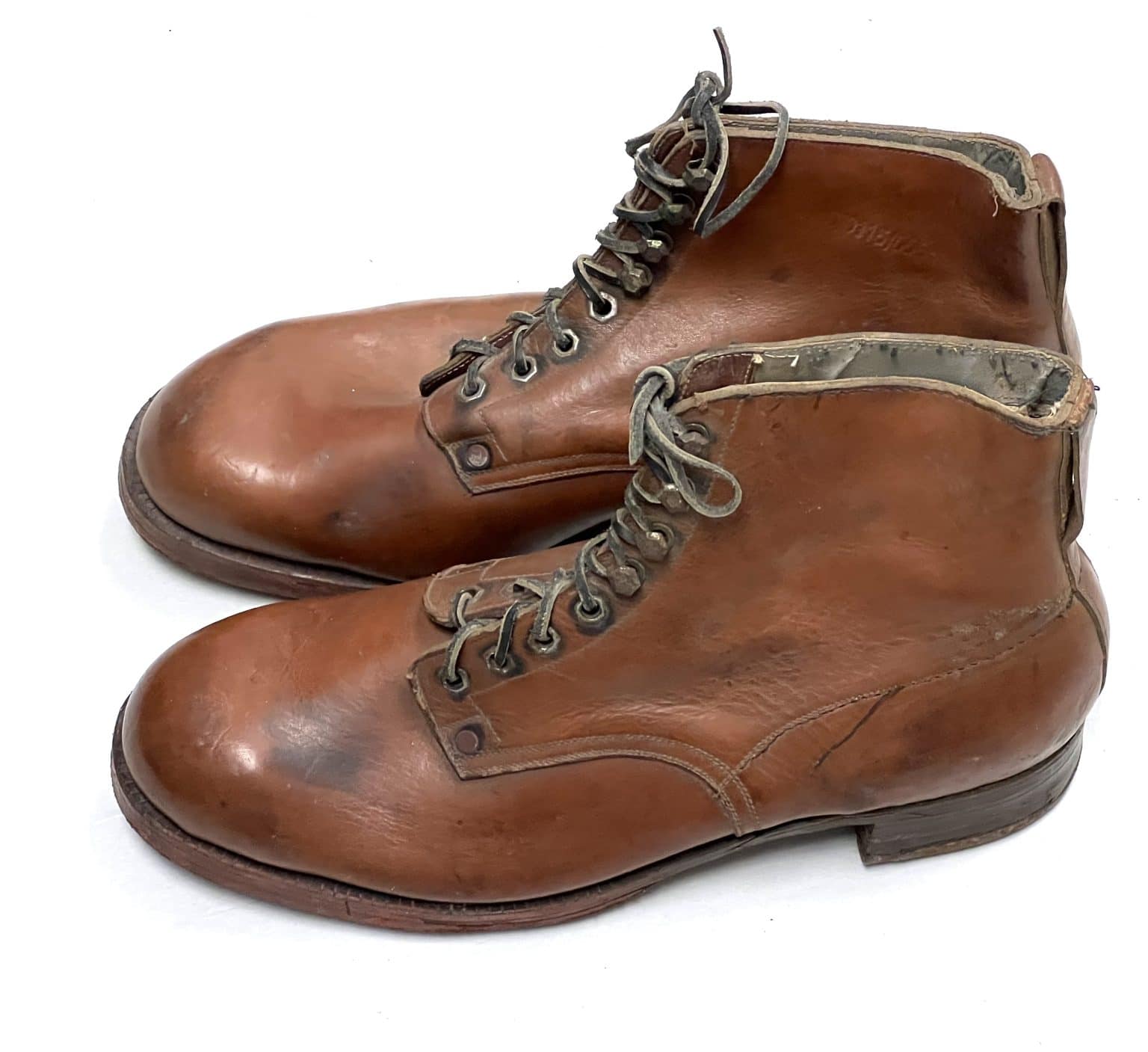 WW2 German Combat Shoes Brown Size 44 RBN Marked Excellent - Enemy ...