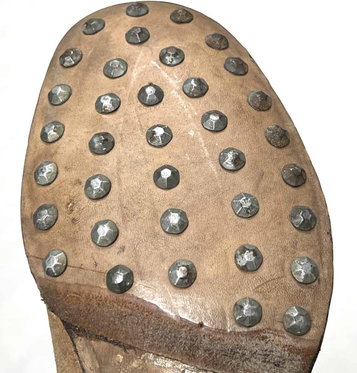 WW2 German Enlisted Combat Shoes Brown Unissued Marked - Enemy Militaria