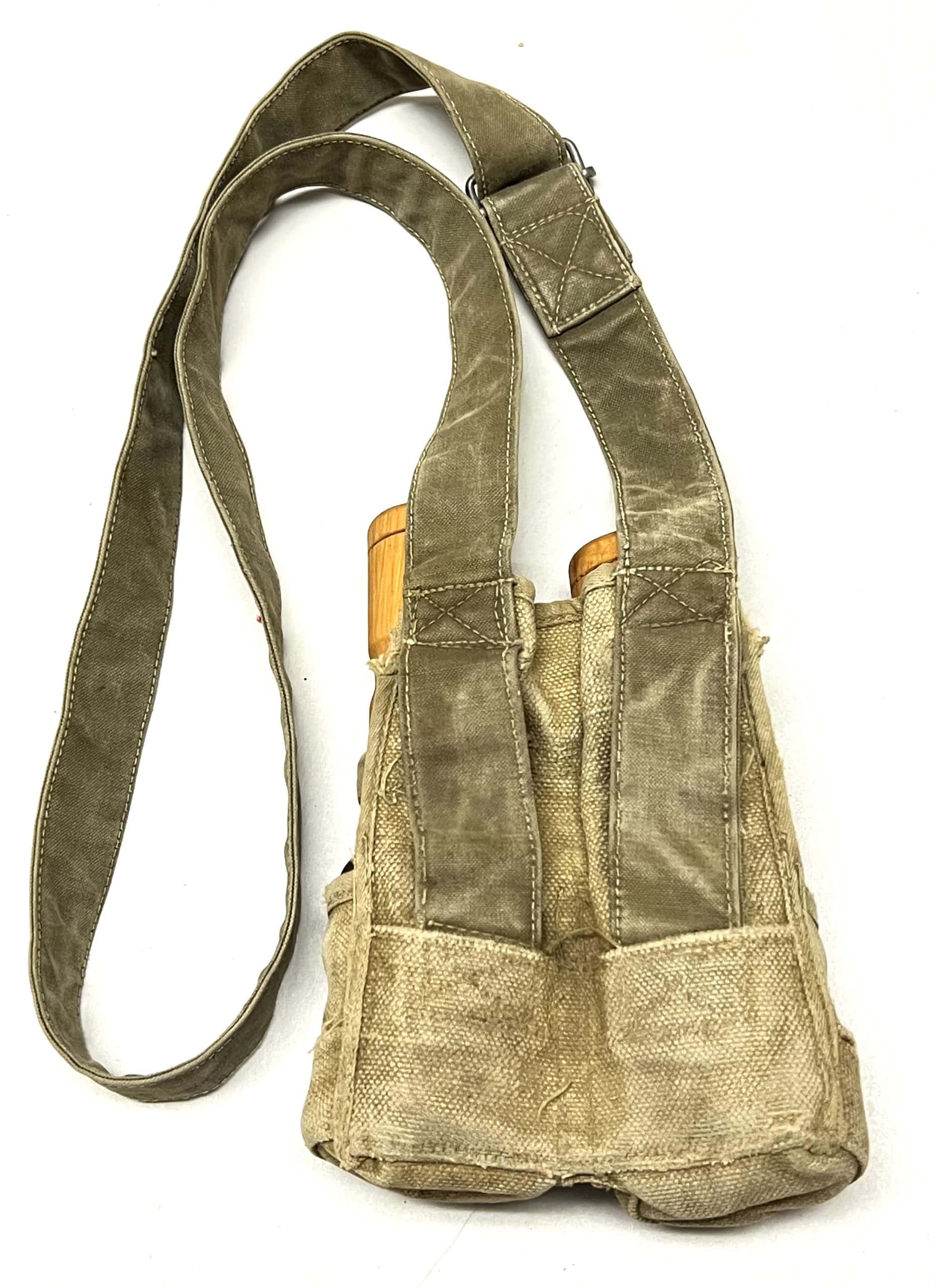 North Vietnamese Army Two Cell Short Stick Hand Grenade Pouch with ...