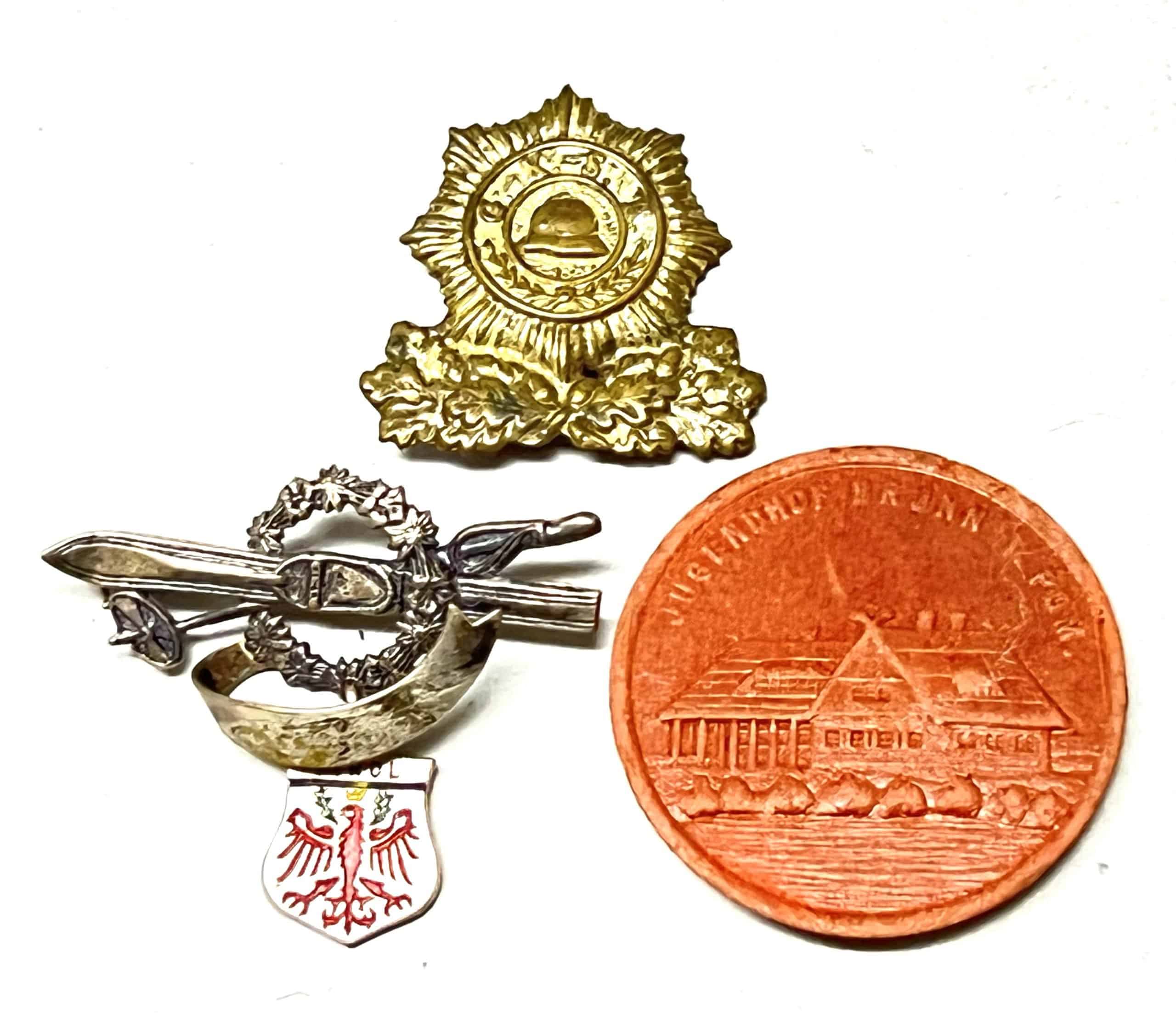 WW2 German Tinnies Veteran City and Orange Disk - Enemy Militaria