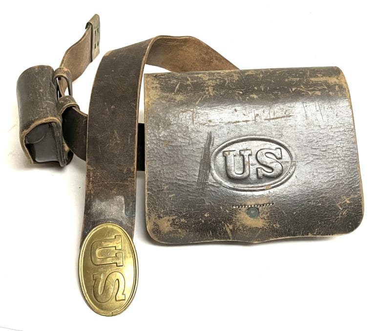 AMAZING - US Civil War Infantry Belt with Buckle, Cartridge Box, Cap ...