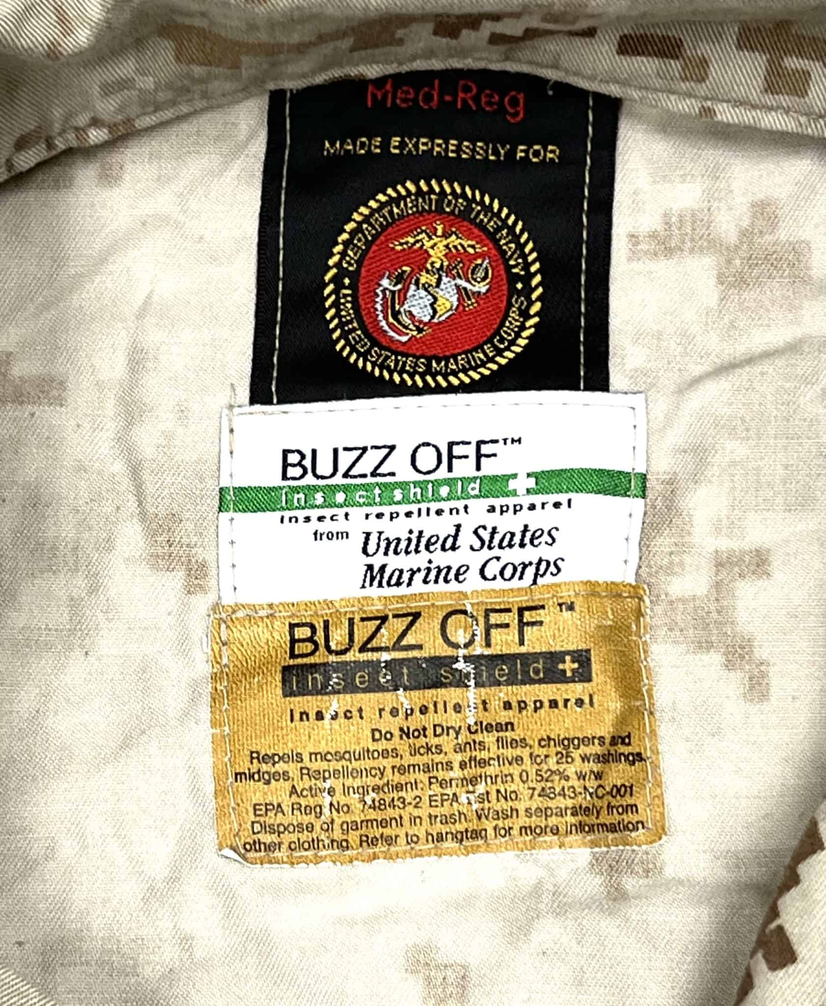 USMC Marpat Desert Jacket with Buzz Off Label - Enemy Militaria