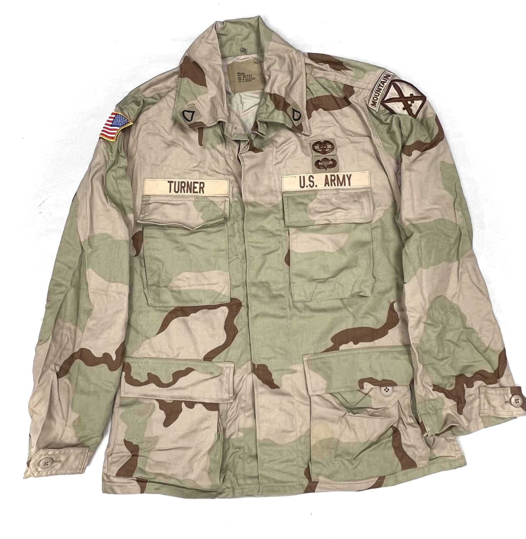 US Army DCU Jacket Patched to PFC TURNER 10th Mountain CFMB Combat ...