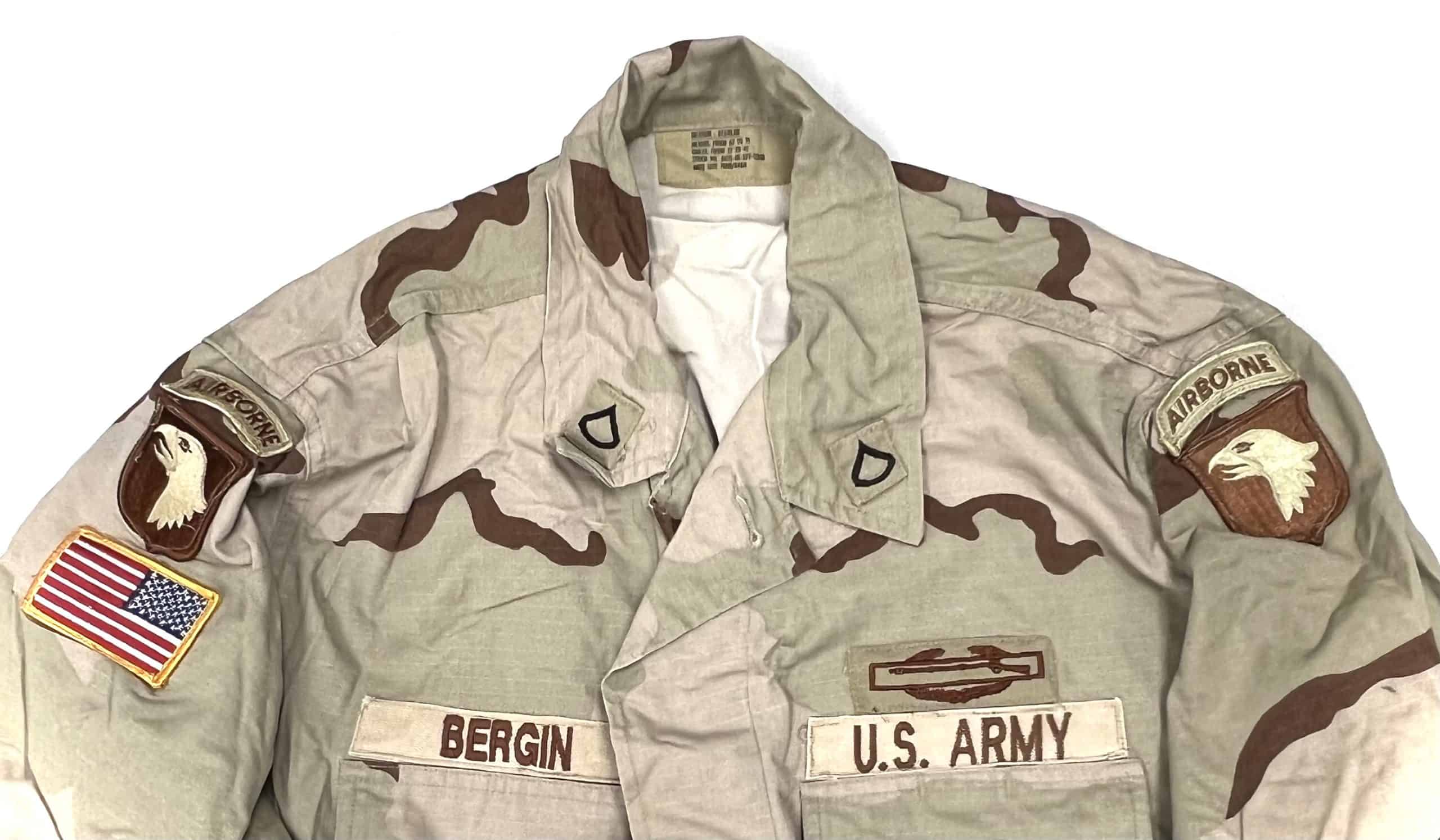 US Army DCU Jacket Double Patched to PFC BERGIN 101st Airborne CIB ...
